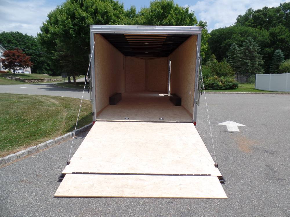 8.5X24 Slope V Nose Enclosed Car Trailer, 9,990GVWR, Silver Ext. ID Ref ...