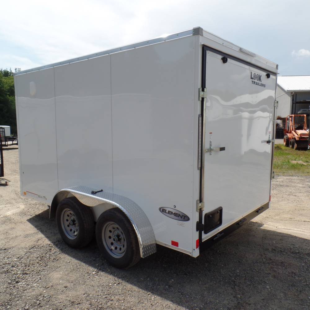 7X12 Enclosed Tandem Axle Trailer, 7,000 lb. GVWR, 6' 6" interior ...