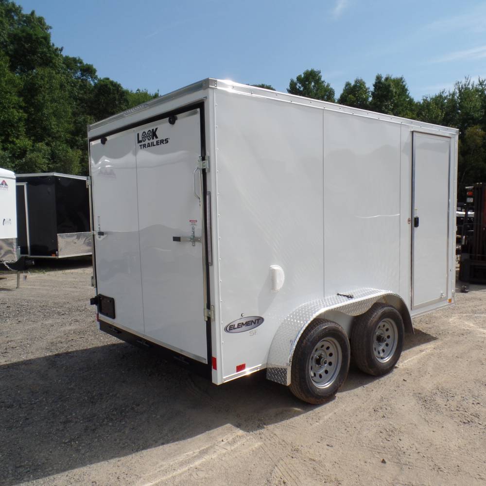 7X12 Enclosed Tandem Axle Trailer, 7,000 lb. GVWR, 6' 6" interior ...
