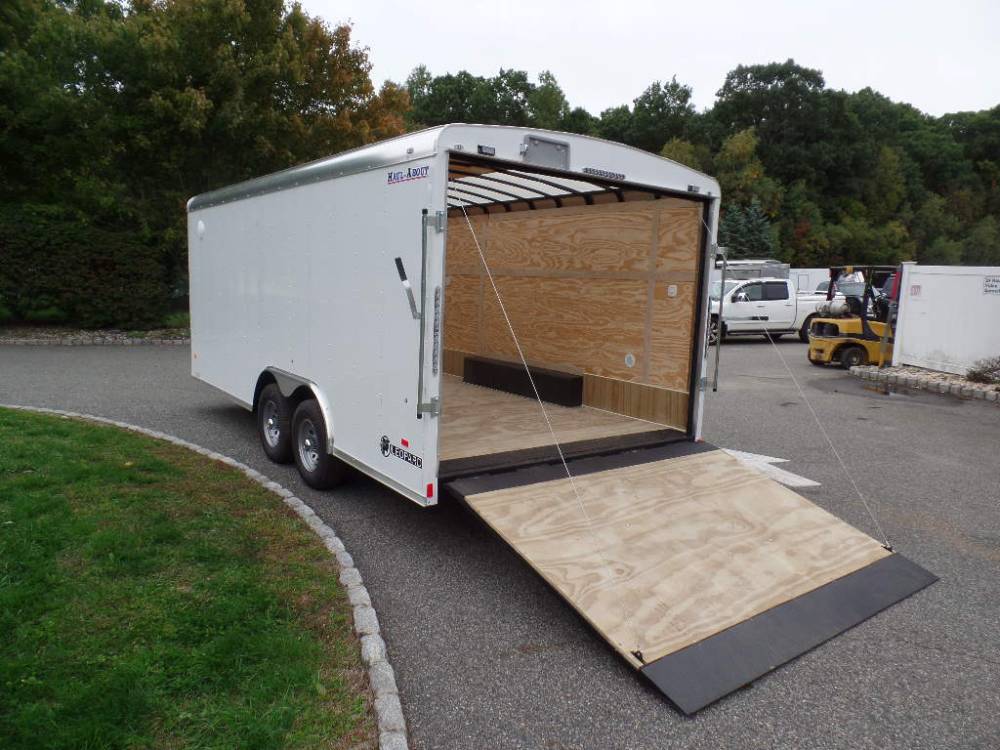 8.5 X 18 OUR BEST Enclosed Landscape Trailer, with Patented Tapered ...