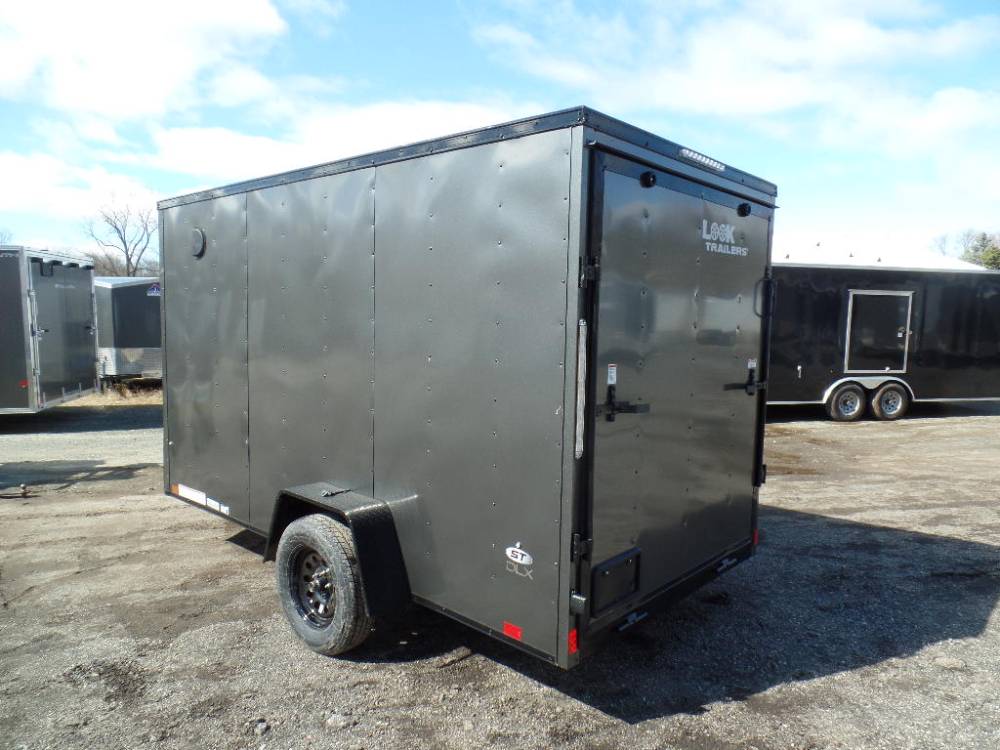 EXAMPLE / 6X12 Enclosed Trailer, Charcoal Gray Exterior with Blackout ...