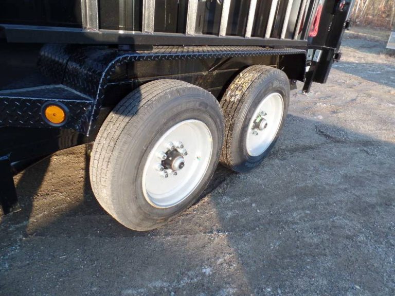 16 FT DUMP TRAILER, 16,000 LB. GVWR ! 4 FT HIGH SIDES. 16.5 CUBIC YARD ...