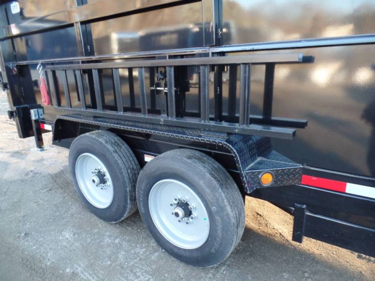 16 FT DUMP TRAILER, 16,000 LB. GVWR ! 4 FT HIGH SIDES. 16.5 CUBIC YARD ...
