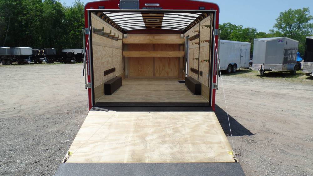 RED, 8.5X16 Enclosed Landscape Model Trailer in Stock - Enclosed ...
