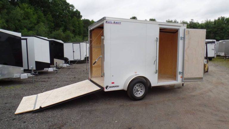 6X10 Enclosed Cargo Trailer, 6'6" interior height, Ramp Door, 2,990 ...