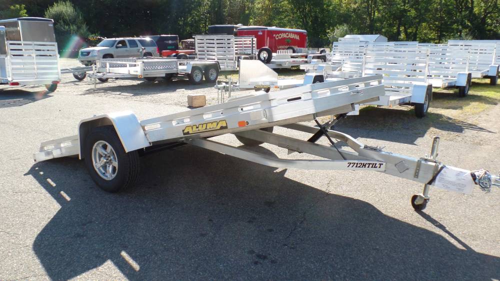 77" wide by 12 ft long TILT Load Aluminum Trailer, our Best - ALUMA ...