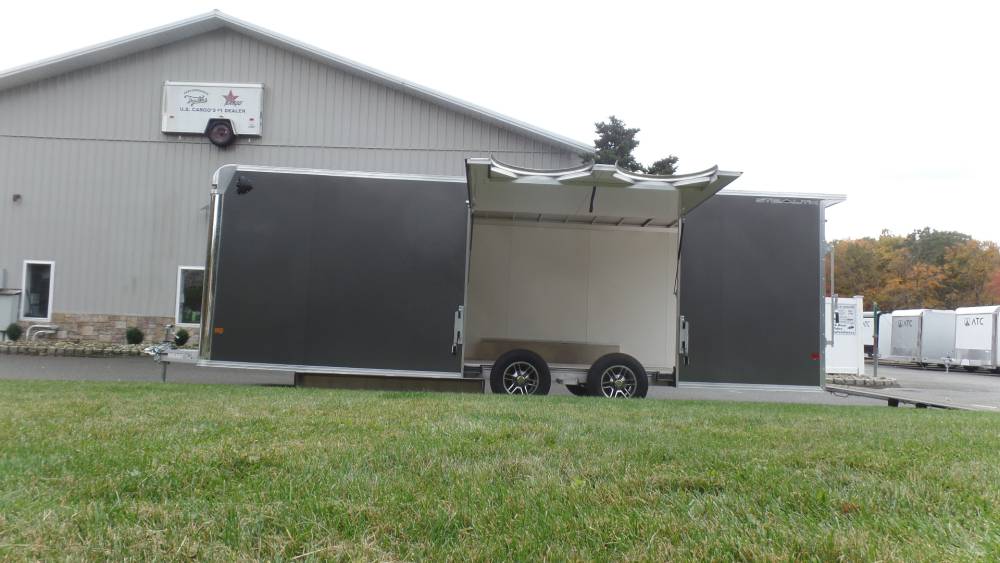 STEALTH 8.5X24 Enclosed Car Trailer Aluminum Frame, BIG Escape Door ...