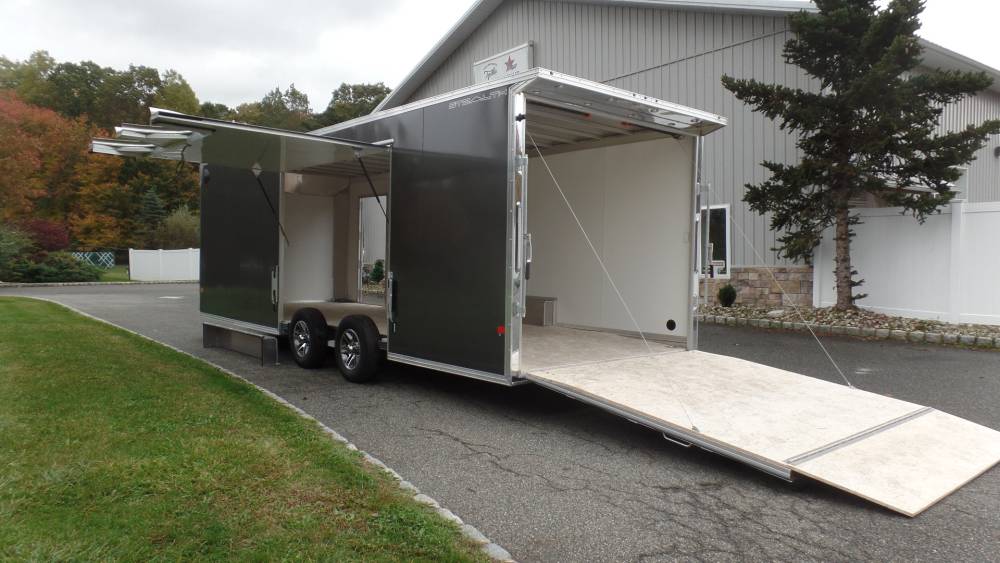 STEALTH 8.5X24 Enclosed Car Trailer Aluminum Frame, BIG Escape Door ...