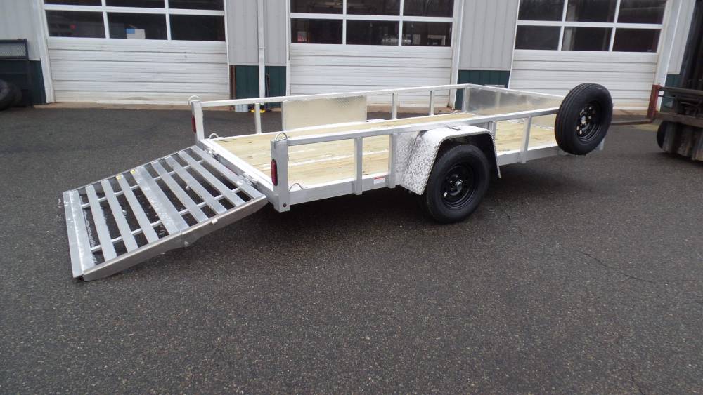 7 X 12 Single Axle Utility Trailer, Aluminum Frame, Wood Deck, 2,990 lb ...