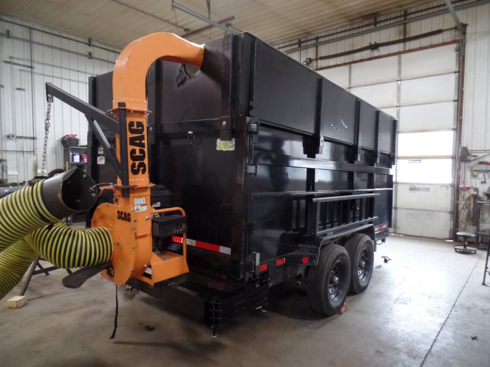 Leaf Vacuum Mount on Back of a Dump Trailer, Swing Around Mount. 270 ...