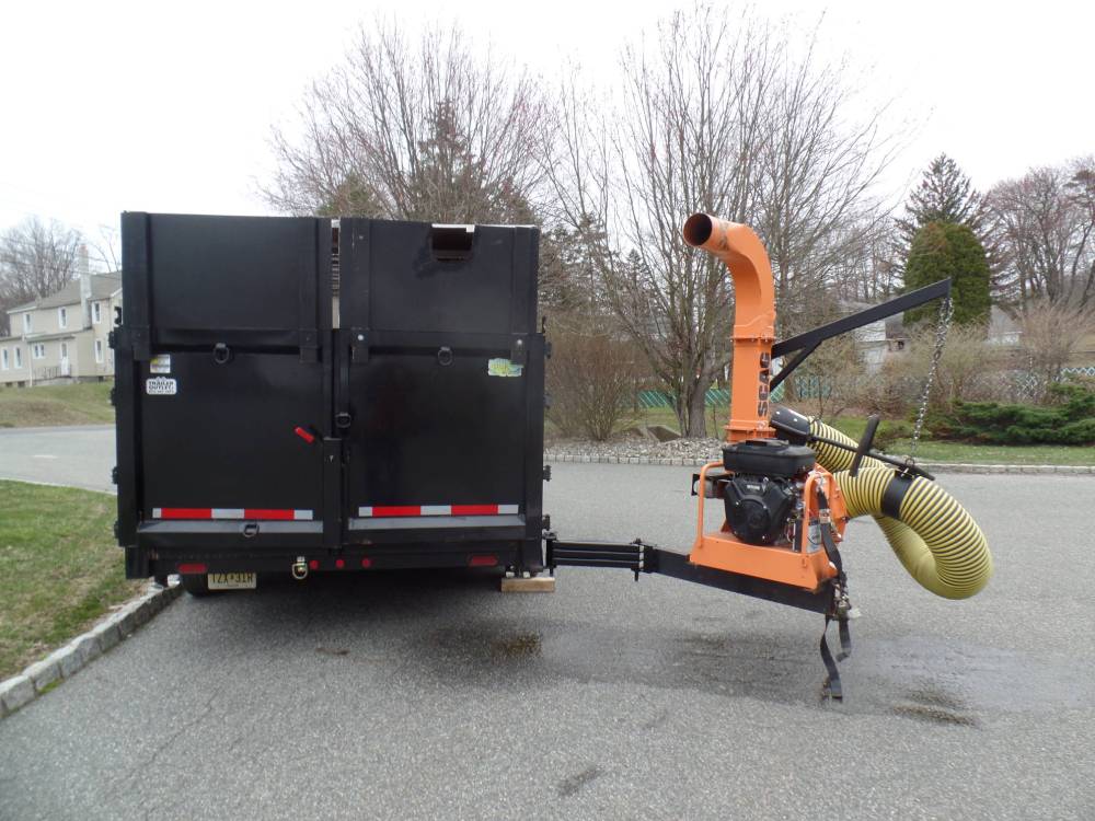 Leaf Vacuum Mount on Back of a Dump Trailer, Swing Around Mount. 270 degrees. - trailer mounted ...