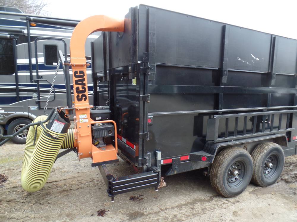 Leaf Vacuum Mount on Back of a Dump Trailer, Swing Around Mount. 270 ...