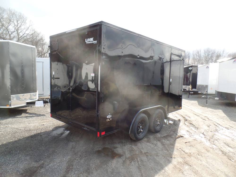 Example / 7x14 Enclosed Cargo Trailer, 7 ft. interior height, Black ...