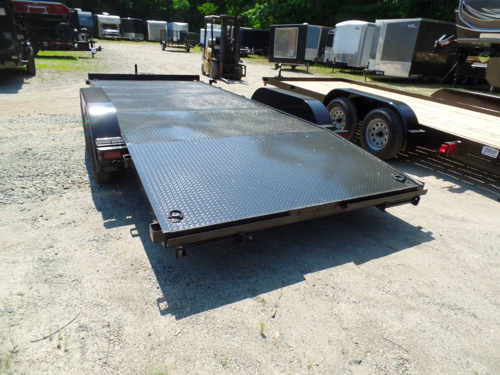 Open Car Trailer, Full Steel Deck, Removable Fender, 7,000 lb. GVWR ...