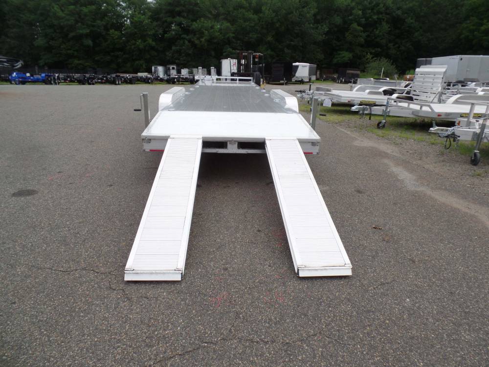 Two Car Aluminum Trailer, 34 ft. long deck, hold two cars or three sideXsides. - Aluminum ...