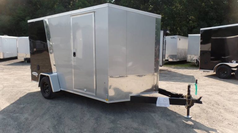 EXAMPLE / 7X12 Enclosed V Nose Cargo Trailer, Great for Two Motorcycles ...