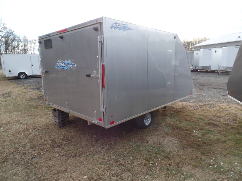 2 Place Enclosed Snowmobile Trailer, Aluminum Frame, Galvanized Axle ...
