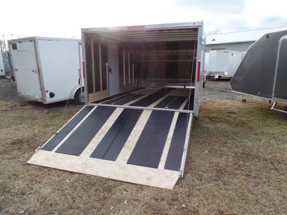 2 Place Enclosed Snowmobile Trailer, Aluminum Frame, Galvanized Axle ...