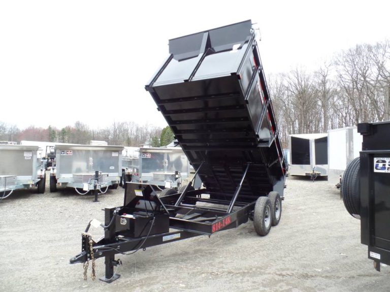 DUMP TRAILER 7X14X4ft. sides, 14,000 lb. GVWR, 14.5 Yards, with Barn ...